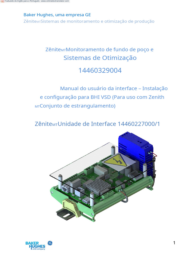 Zenith Interface Manual Portugues - Setup and Configuration To GCS VSD ...