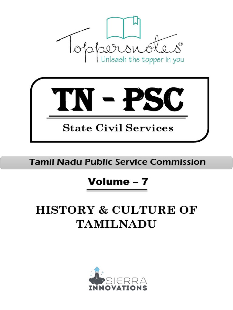 VOLUME 7 History Culture of Tamil TNPSC ENG 12 07 | PDF | Politics ...