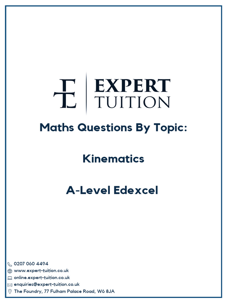 Kinematics Mechanics | PDF | Acceleration | Physical Sciences