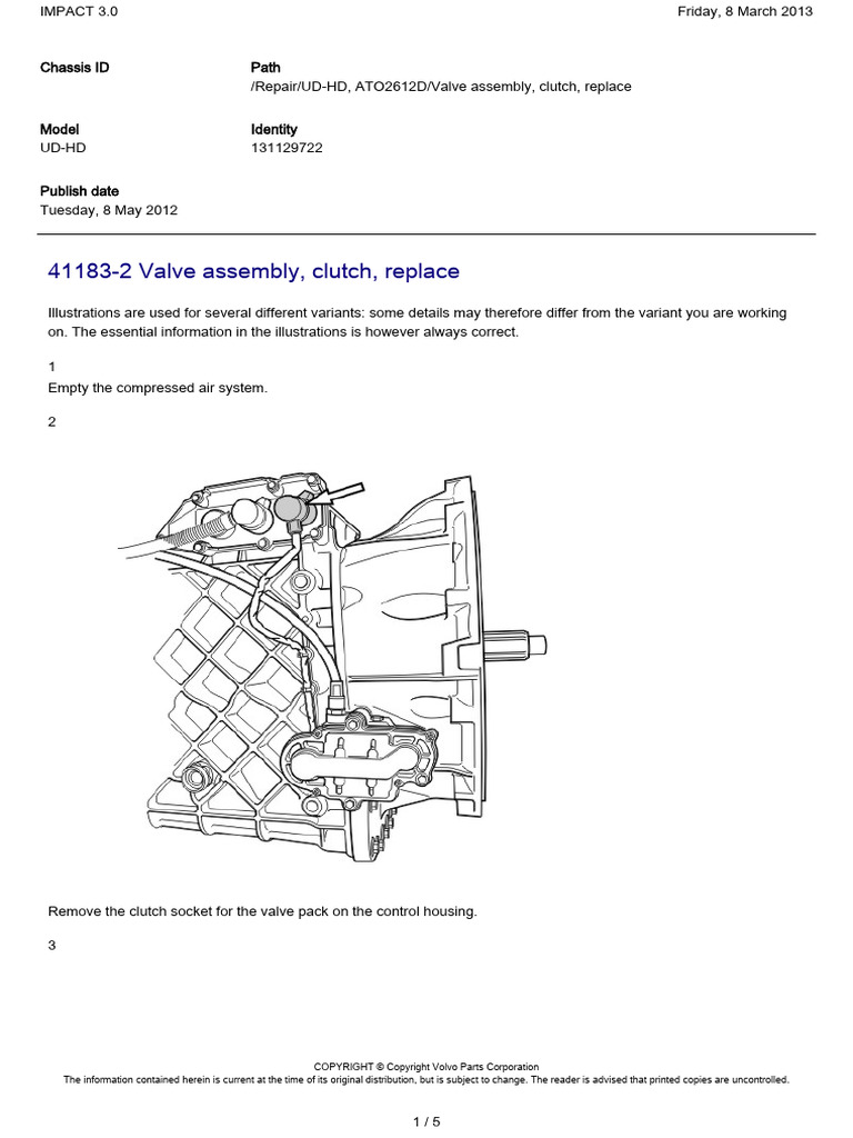 41183-2 Valve Assembly, Clutch, Replace | PDF