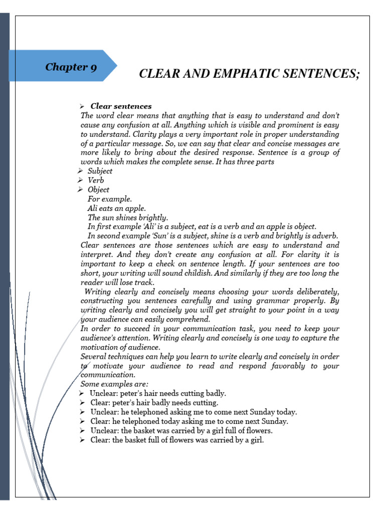 Clear Unnclaer Empathic Sentence and Draft | PDF | Proofreading | Human ...