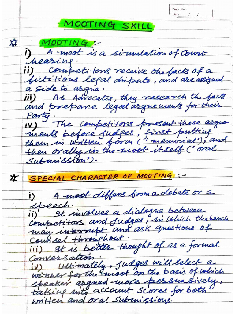 Practical - I Mooting Skill | PDF