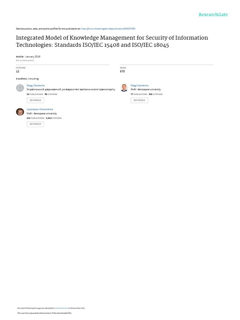 Integrated Model of Knowledge Management For Secur | PDF | Conceptual ...