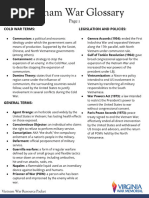 Vietnam War Study Notes Grade12 | PDF | Vietnam War | South Vietnam