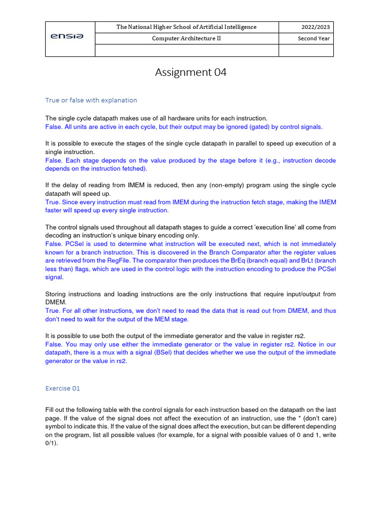 Assignment 04 Solution | PDF | Input/Output | Computer Architecture Assignment 04 Solution | PDF | Input/Output | Computer Architecture