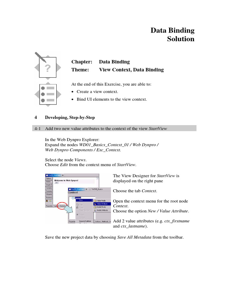 X Data Binding Solution | PDF | Menu (Computing) | Metadata