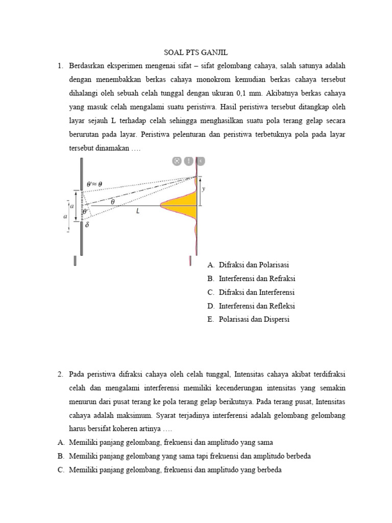 Soal PTS Fisika Ganjil Kelas Xii Hots | PDF