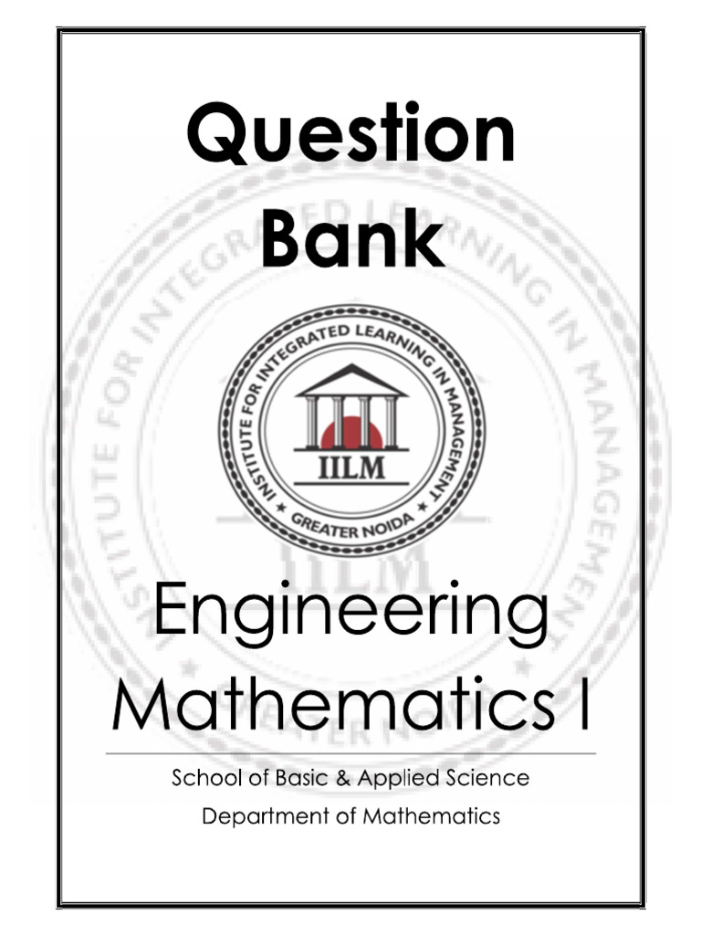 Maths Questions Bank | PDF