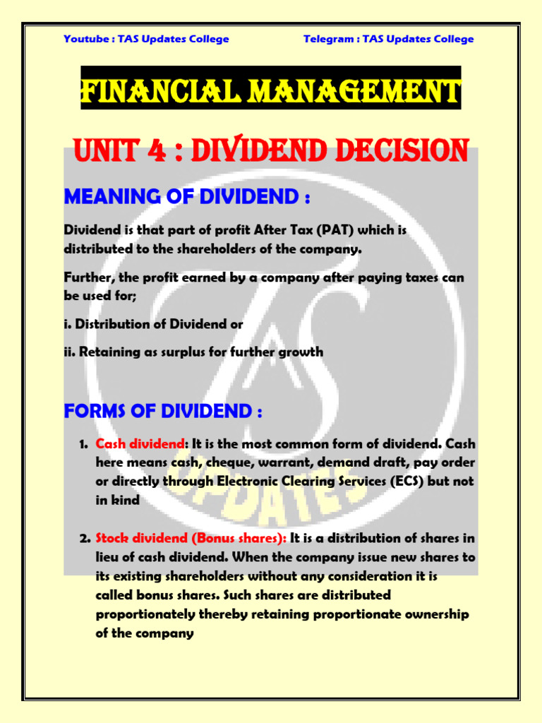 Factors Influencing Dividend Decisions Pdf Dividend Cost Of Capital