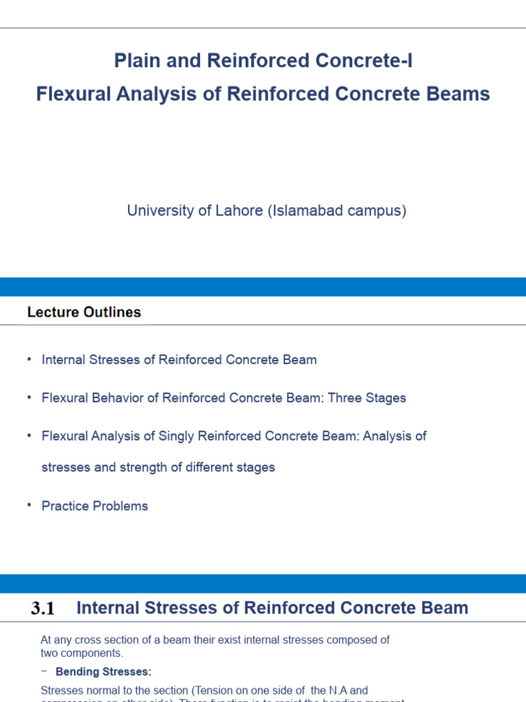 3 Flexural Analysis of Beams | PDF | Reinforced Concrete | Beam (Structure)