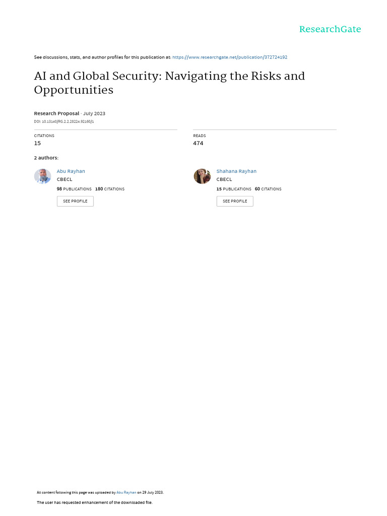 AIand Global Security | PDF | Artificial Intelligence | Intelligence ...