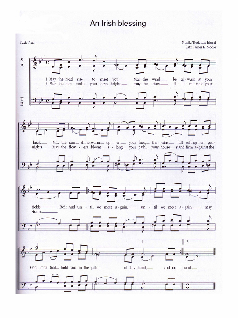 An Irish Blessing - James Moore | PDF