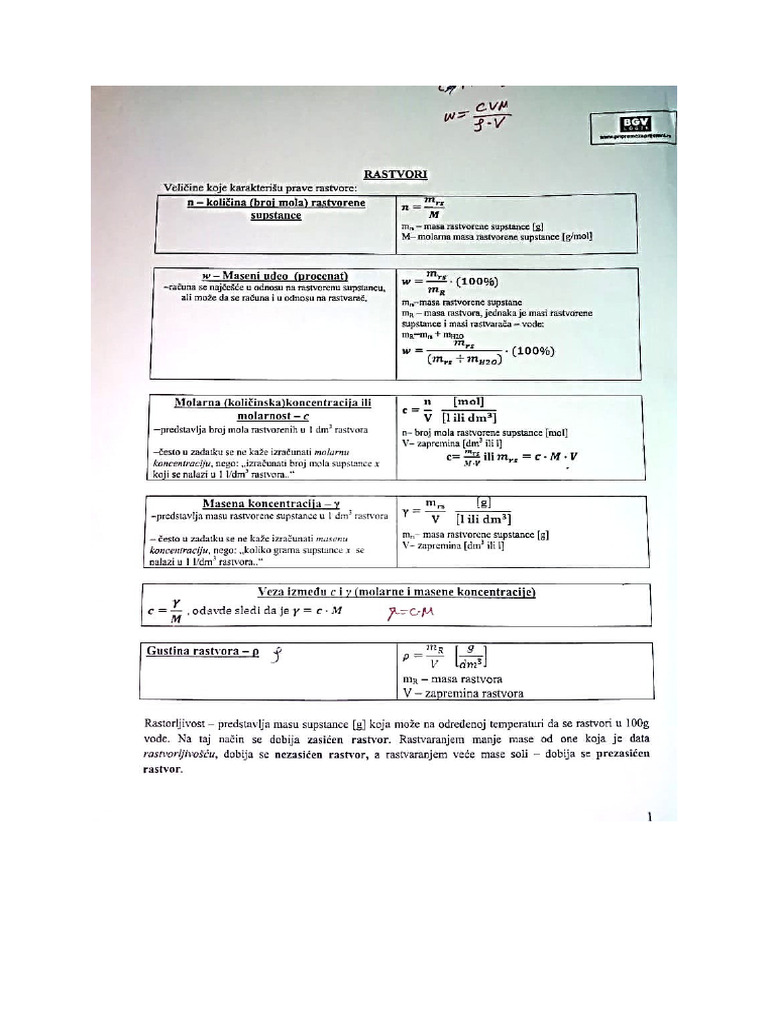 Biohemija Formule | PDF