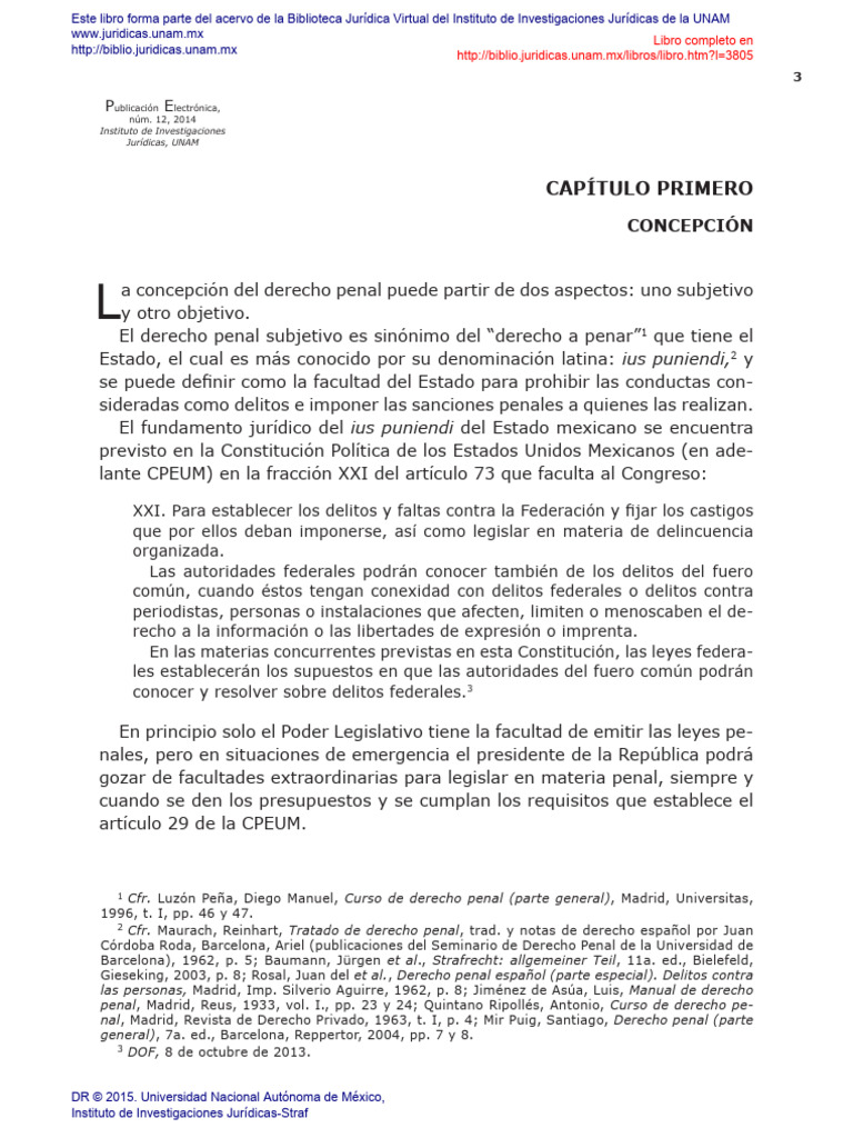 Lecciones de Derecho Penal - Díaz Aranda, Enrique. IIJ UNAM. Págs.13-15 ... Lecciones de Derecho Penal - Díaz Aranda, Enrique. IIJ UNAM. Págs.13-15 ...