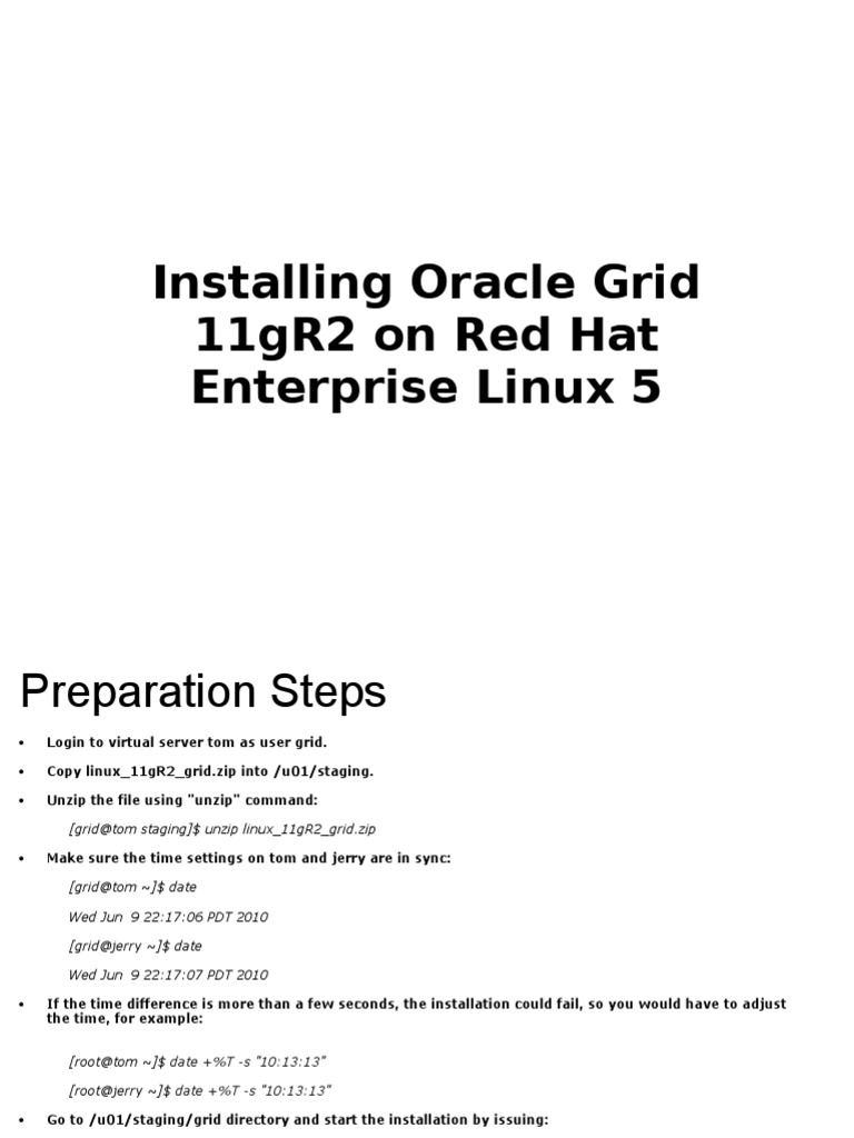 5.installing Oracle Grid 11gR2 On Red Hat Enterp | PDF | Installation (Computer Programs ...