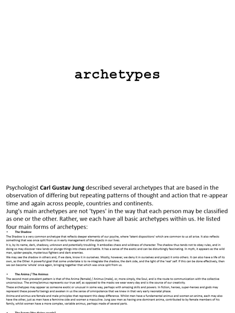 Archetypes | PDF