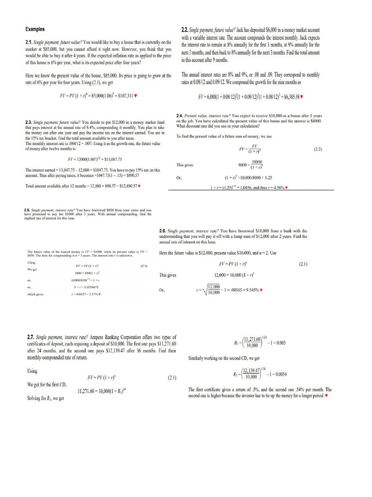 Financial Management Note | PDF | Interest | Present Value