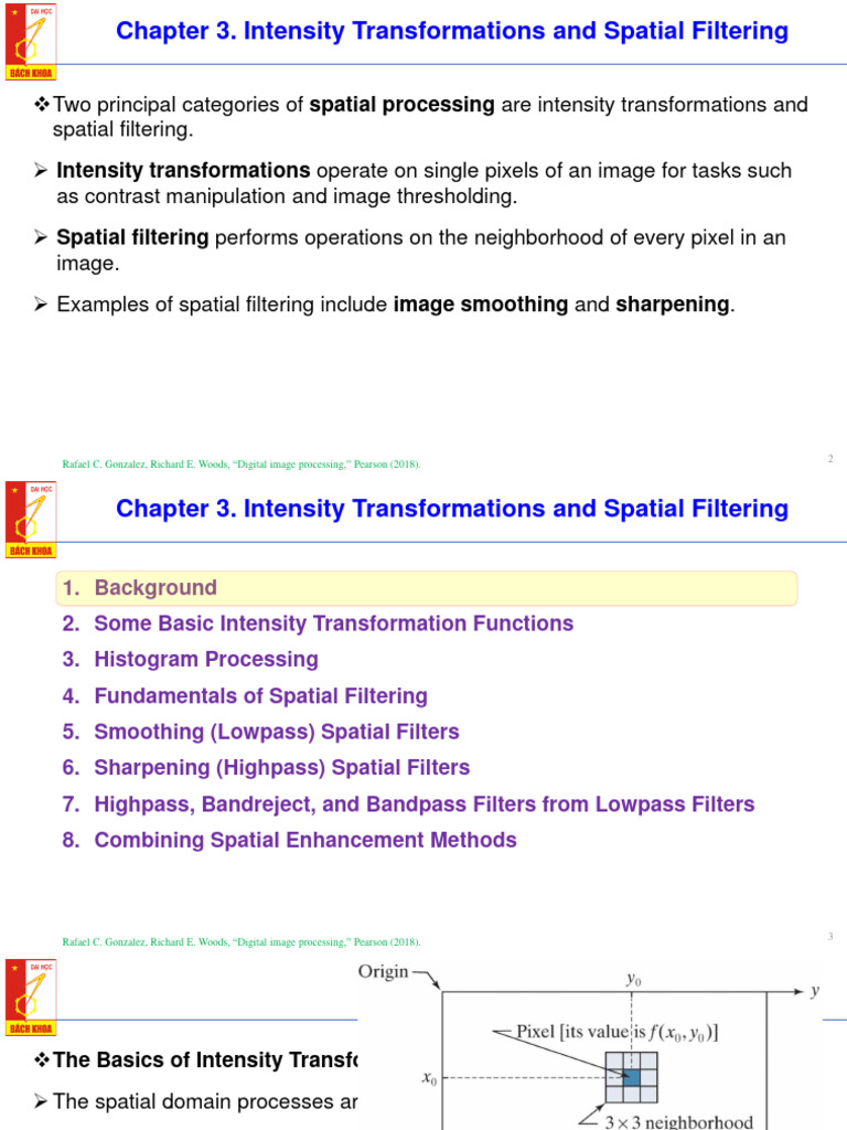 Chapter 3. Intensity Transformations and Spatial Filtering | PDF | Low Pass Filter ...