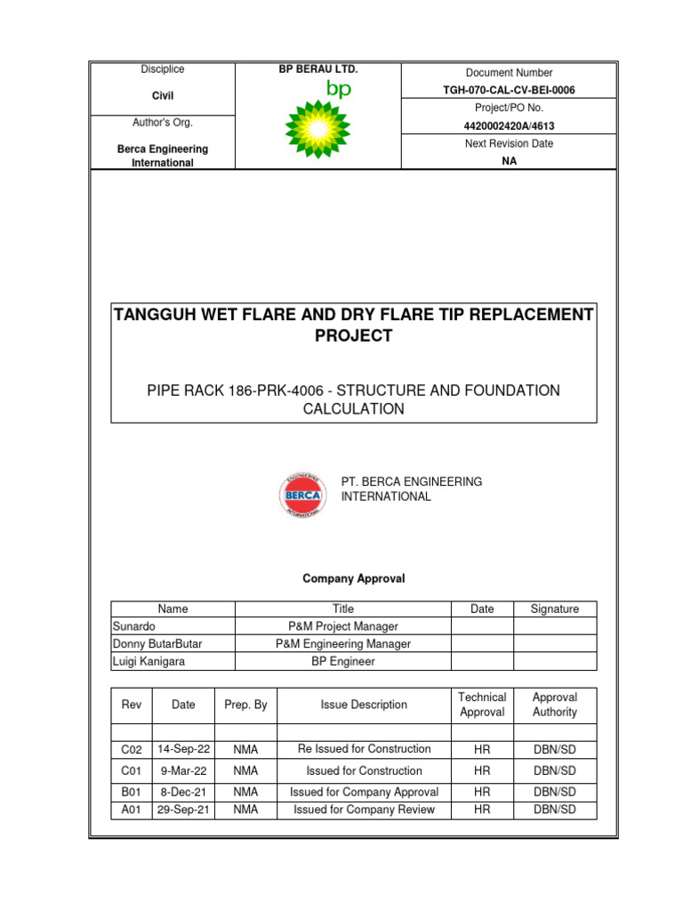 Tgh-070-Cal-cv-bei-0006 Rev c02_pipe Rack 186-Prk-4006 - Structure and Foundation Calculation ...