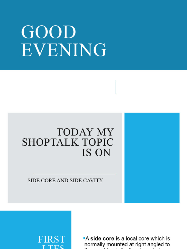 Side Core and Side Cavity Shope Talk | PDF