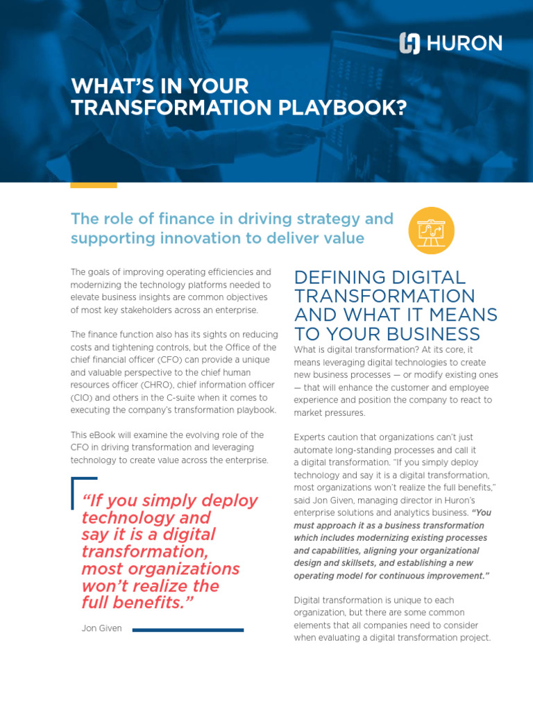 CFO's Role in Digital Transformation | PDF