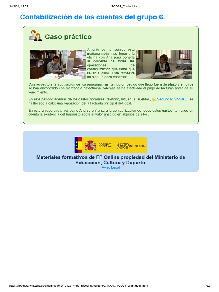 TCO03 - Contabilización de Las Cuentas Del Grupo 6 | PDF | Impuesto al ...