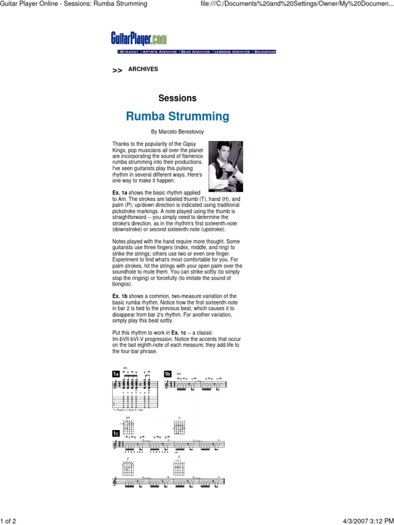 Berestovoy, Marcelo - Rumba Strumming (GP) | PDF | Performing Arts ...