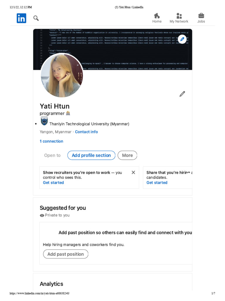 Yati Htun - LinkedIn | PDF | Business
