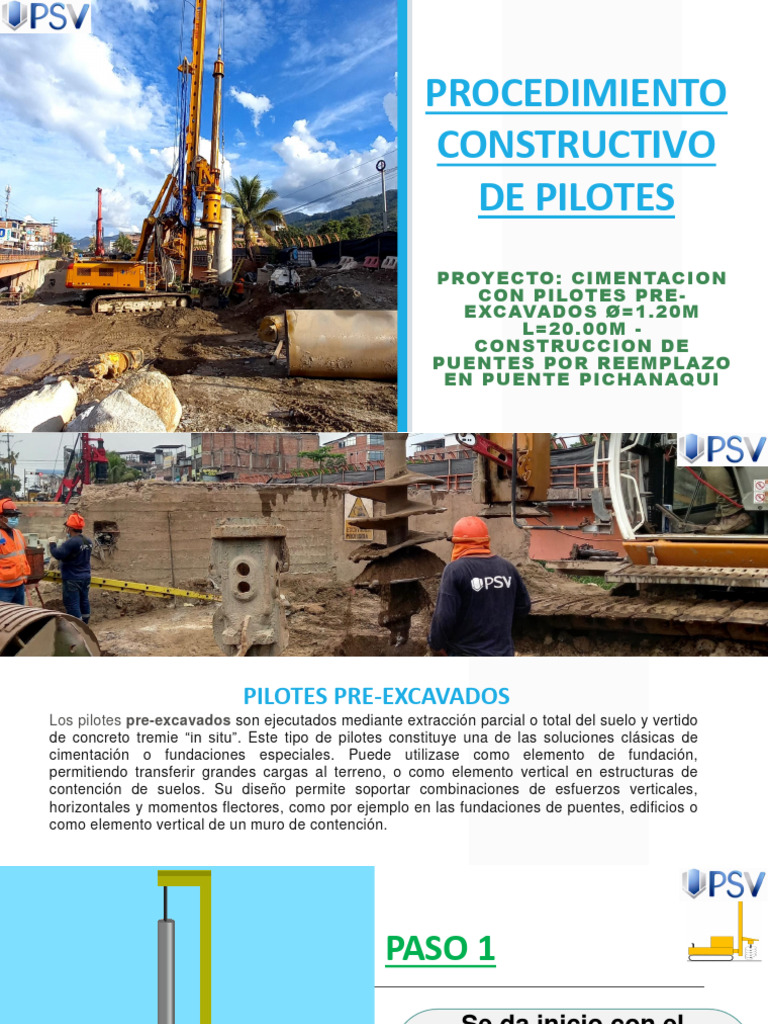 Procedimiento de Pilotes Pre-Excavados | PDF | Fundación profunda ...