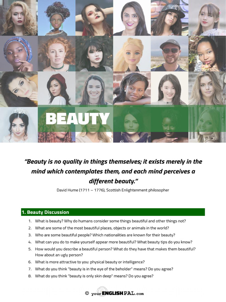 Your English Pal ESL Lesson Plan Beauty v1 | PDF