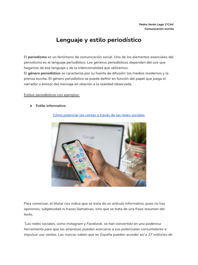 Lenguaje y estilo periodístico - Psl | PDF | Servicio de redes sociales ... Lenguaje y estilo periodístico - Psl | PDF | Servicio de redes sociales ...