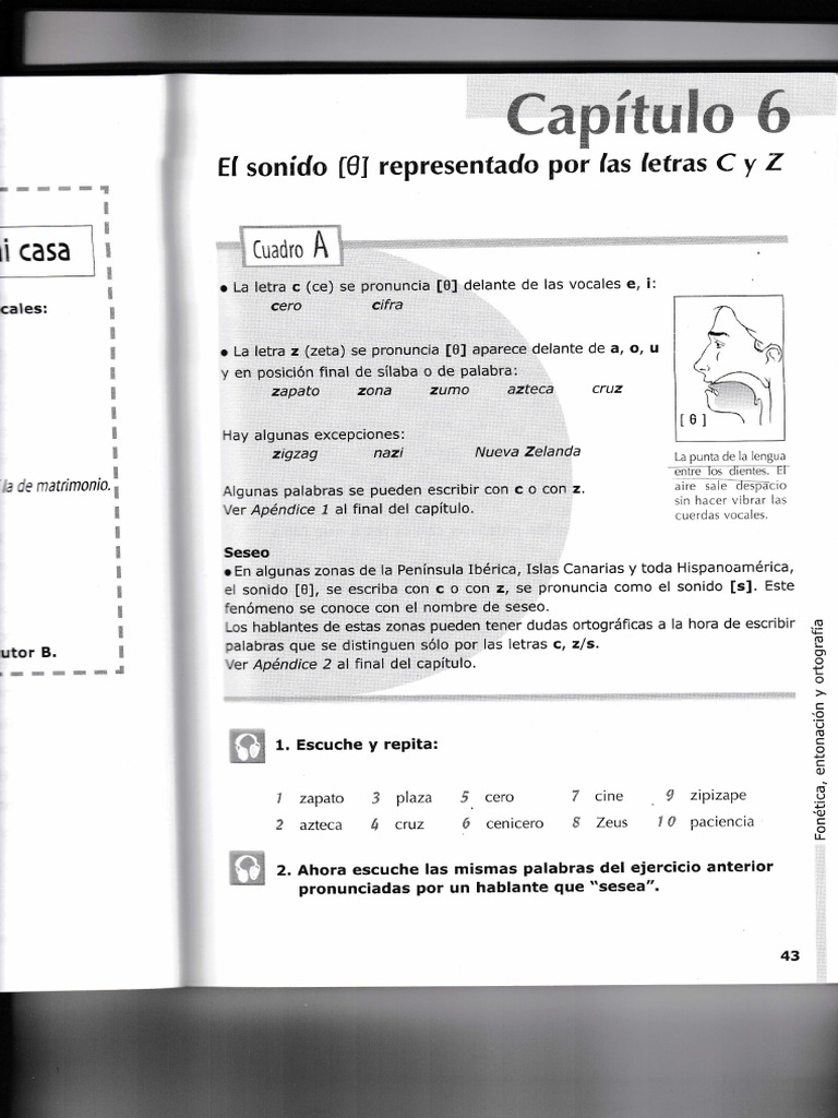 Sonido de C y Z en el Español | PDF