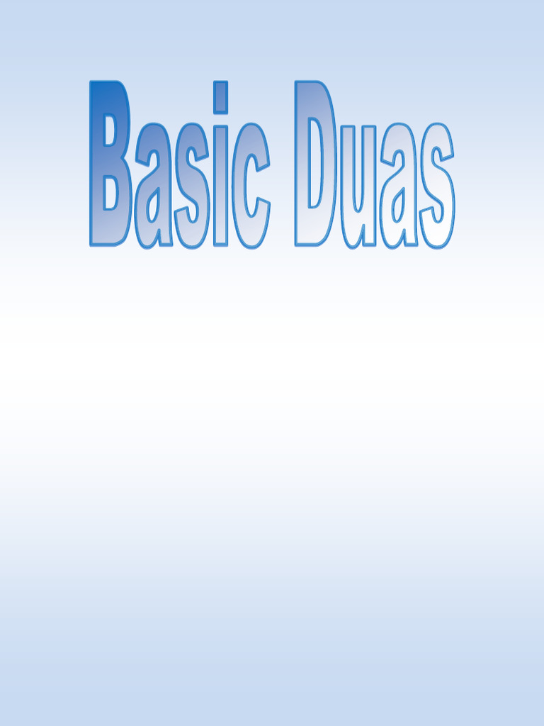 Basic Duas | PDF | Prophets And Messengers In Islam | Abrahamic Religions