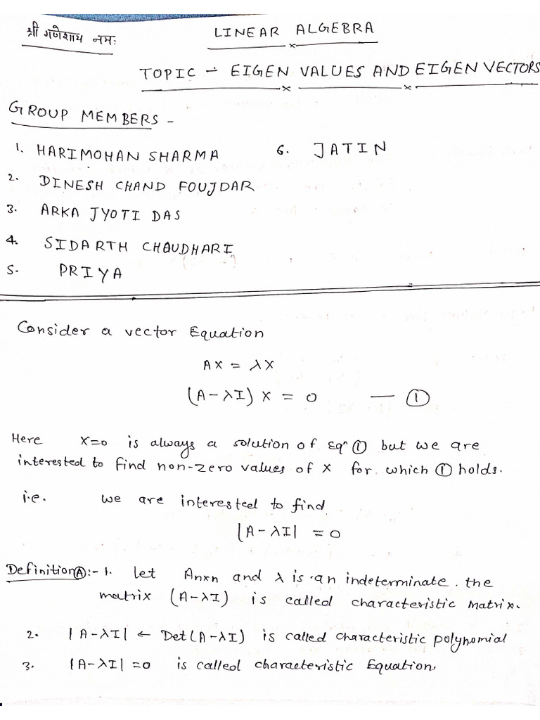 Note 1 | PDF | Polynomial | Linear Algebra