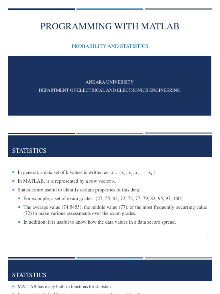 7_Programming with MATLAB[1] | PDF | Mode (Statistics) | Histogram