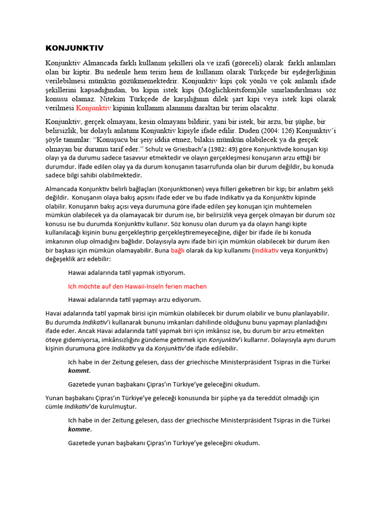 Konjunktiv I - Konjunktiv II | PDF