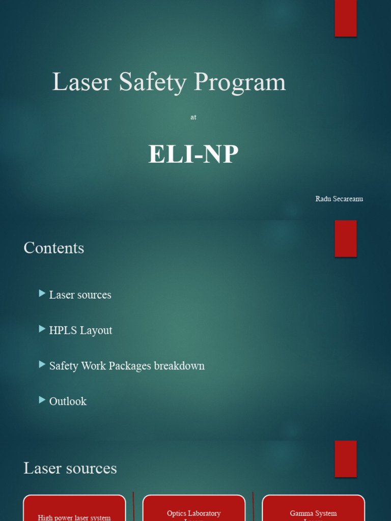 Laser Safety Program at ELI-NP | PDF