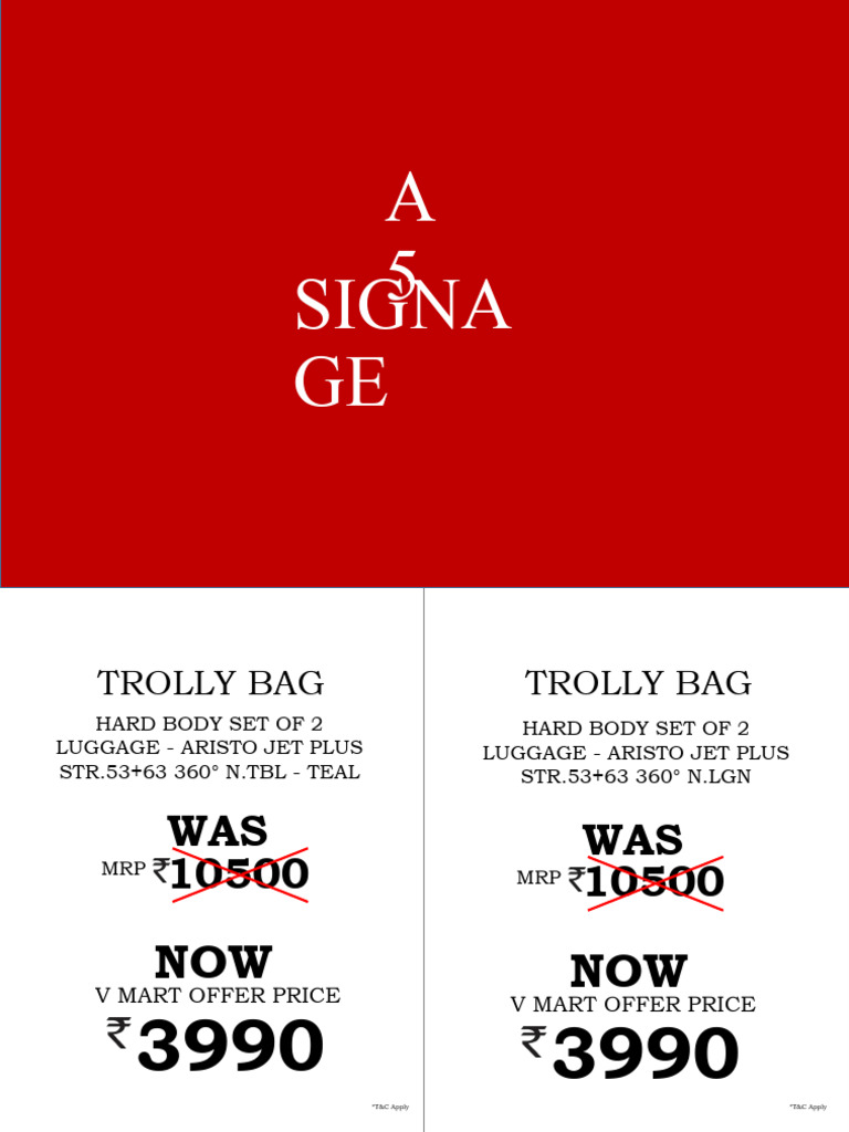 Vip Luggage Updated Signage A5 & A6!02!08-23 | PDF