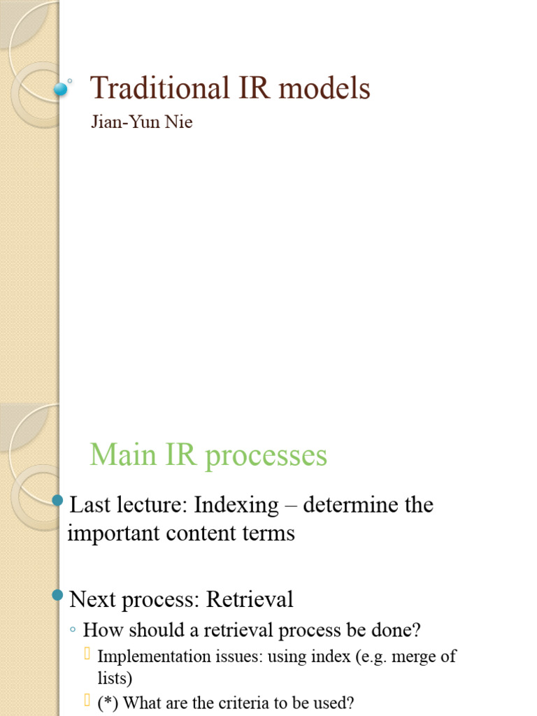 IR-models | PDF | Information Retrieval | Information Science