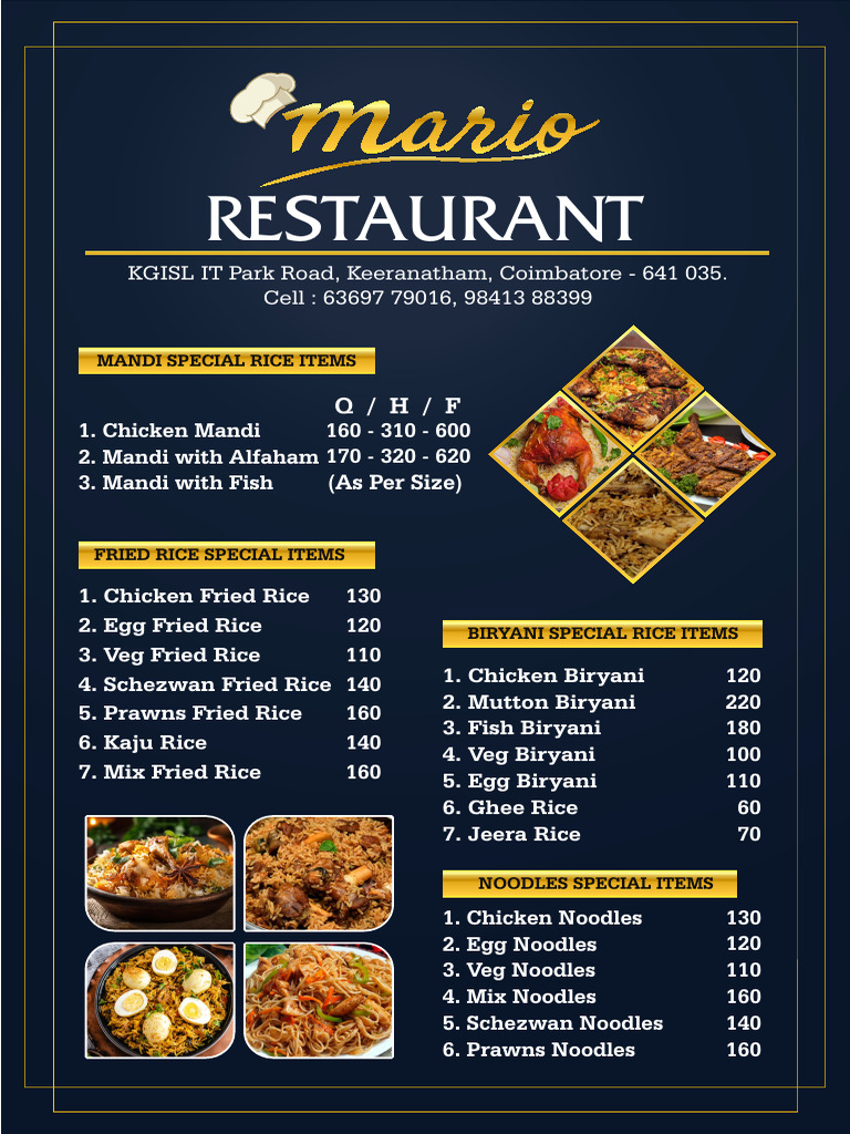 Menu Menu Card | PDF | Soup | Curry