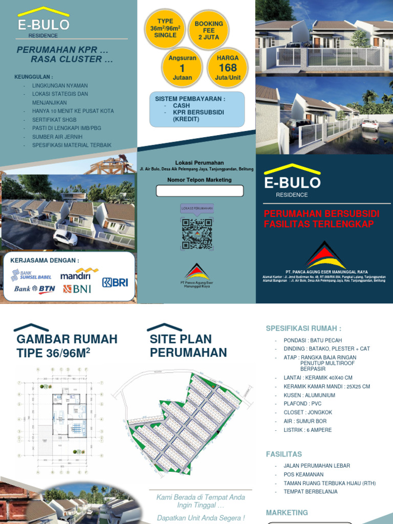 Rev 1 Brosur Perumahan E-Bulo Residence | PDF