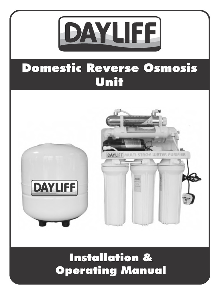 Domestic Reverse Osmosis Installation Guide | PDF | Home & Garden