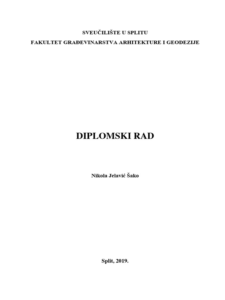 Jelavic - Sako Nikola Diplomski Rad | PDF