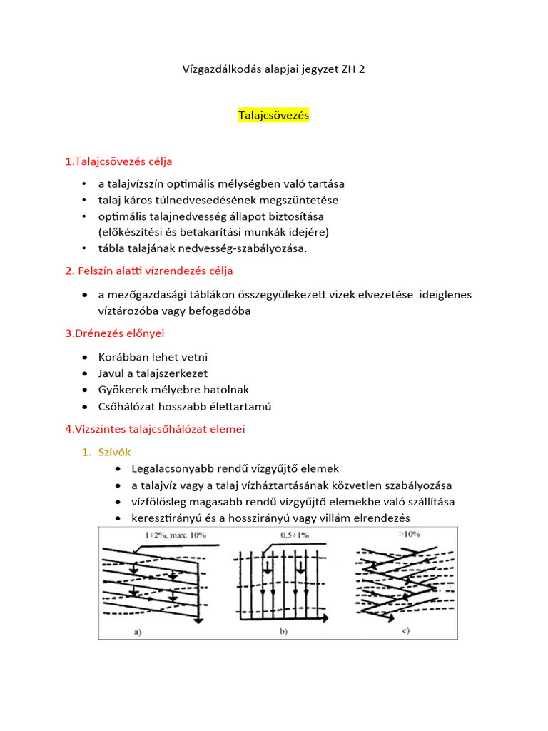 Vízgazdálkodás Alapjai Jegyzet 2 | PDF