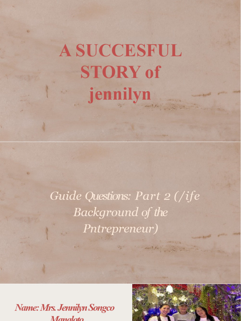 Jennilyn's Journey to Success | PDF | Self-Improvement | Lifestyle