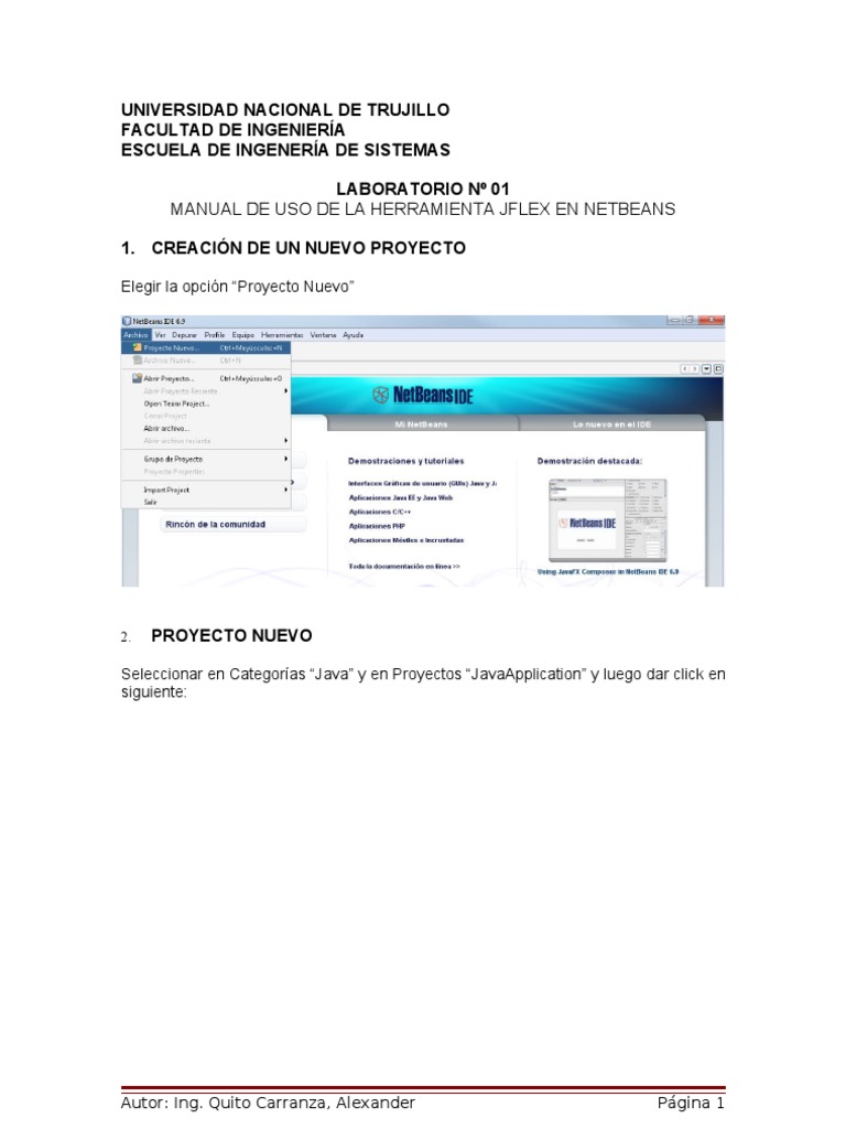 Manual JFlex en NetBeans | PDF | Java (lenguaje de programación ...