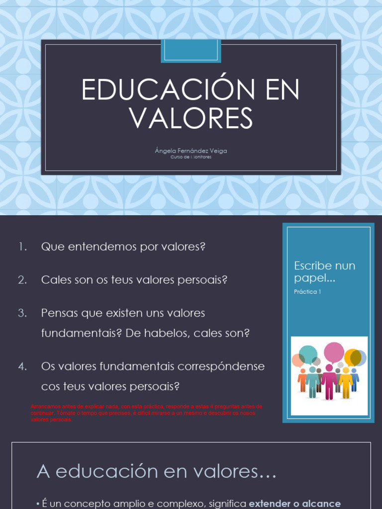Educacion en Valores | PDF