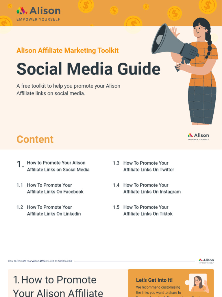 Alison Affiliate Social Media Toolkit | PDF | Facebook | Social Media