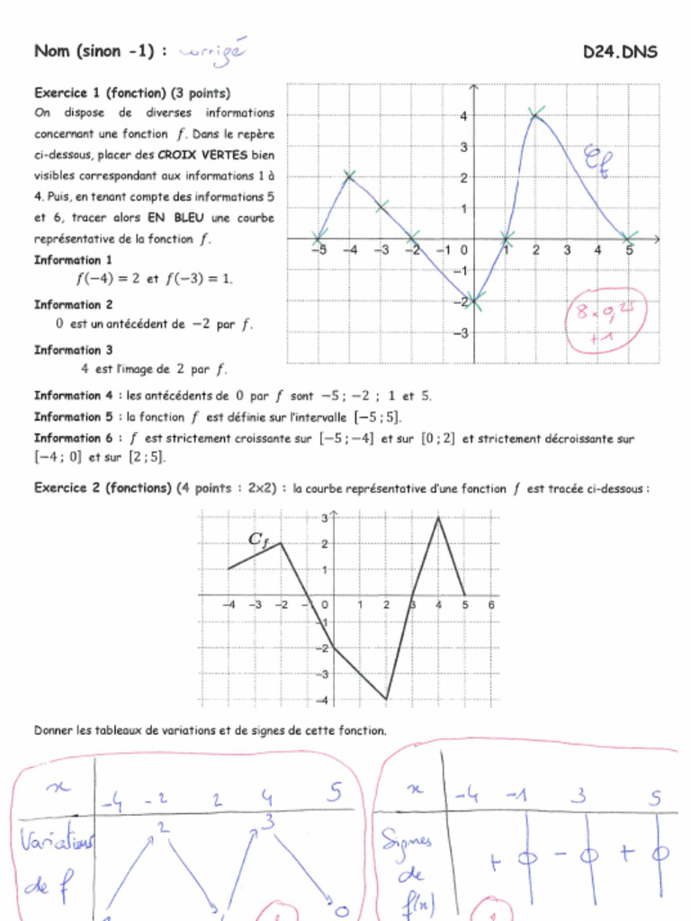 2nde D24 DNS Corrigé | PDF