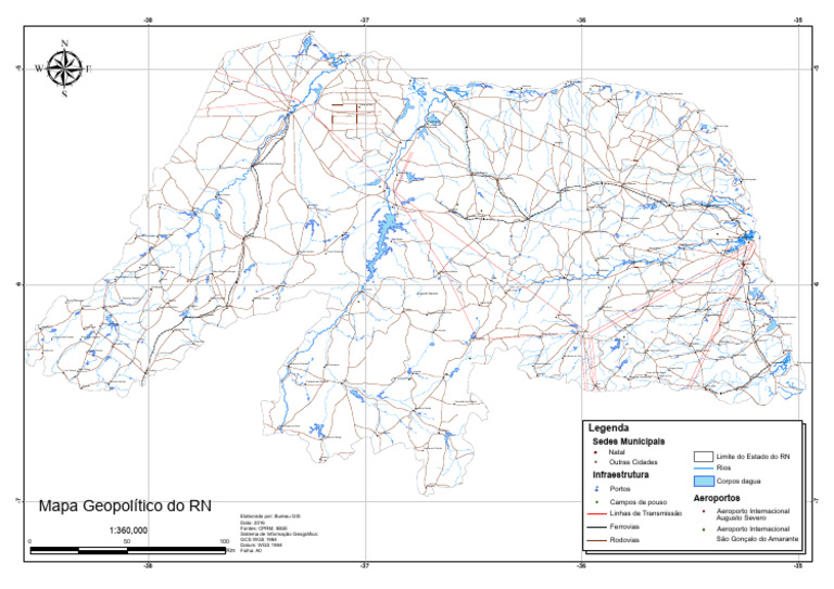 Mapa Politico Do RN | PDF